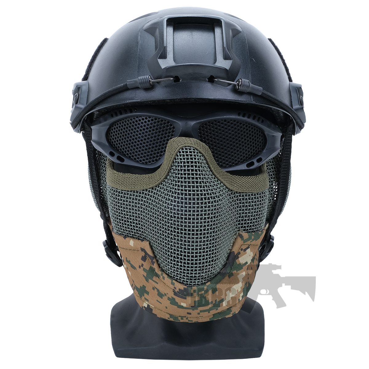 Airsoft Mesh Lower Mask with Ear Protection Digital Camo