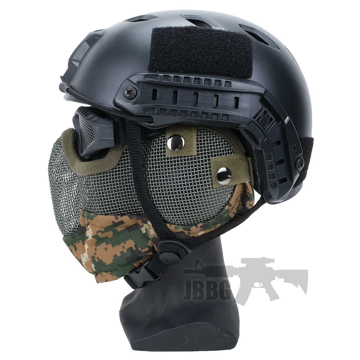 Airsoft Mesh Lower Mask with Ear Protection Digital Camo