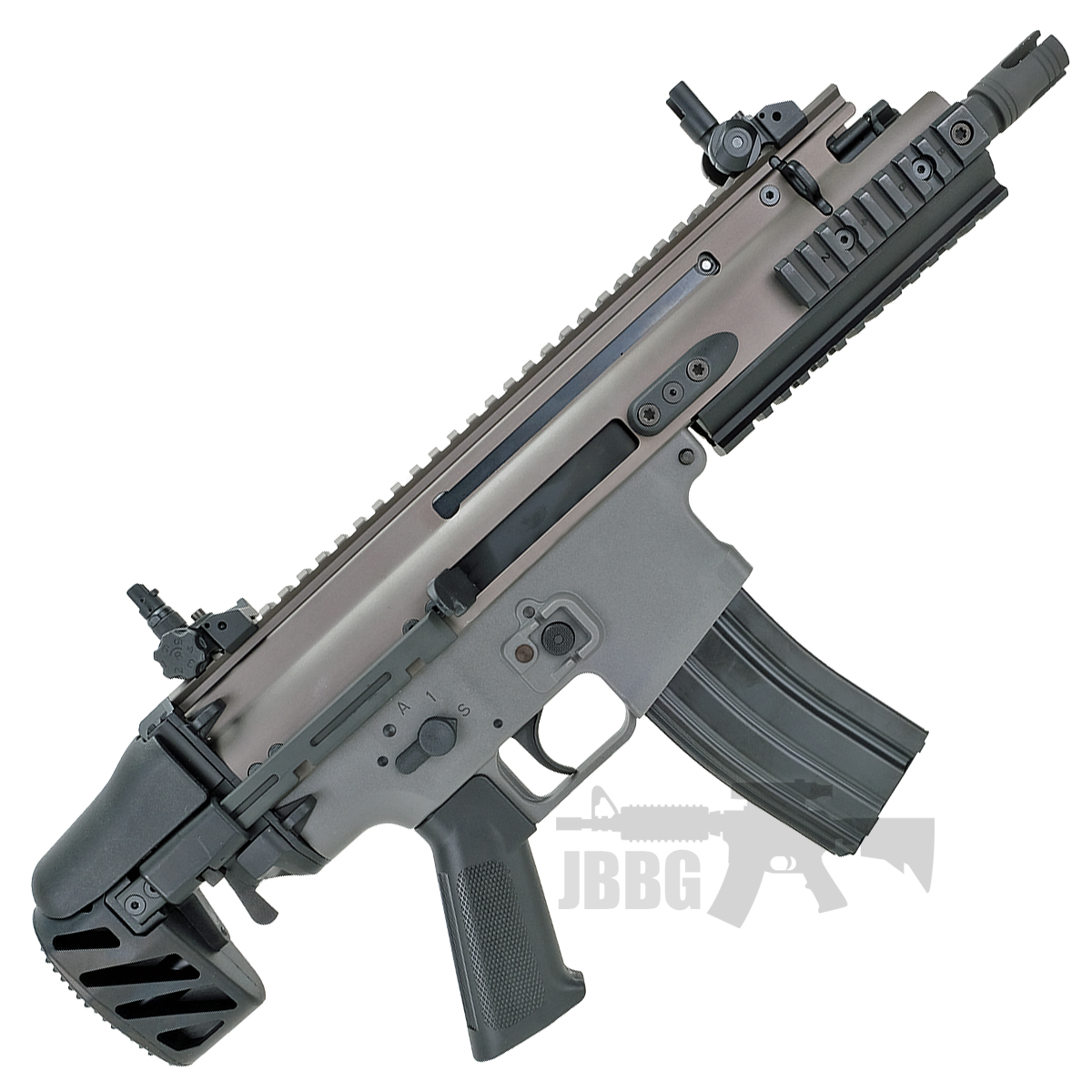 FN Herstal SCAR-SC BRSS AEG Recoil Bolt Grey - Just BB Guns