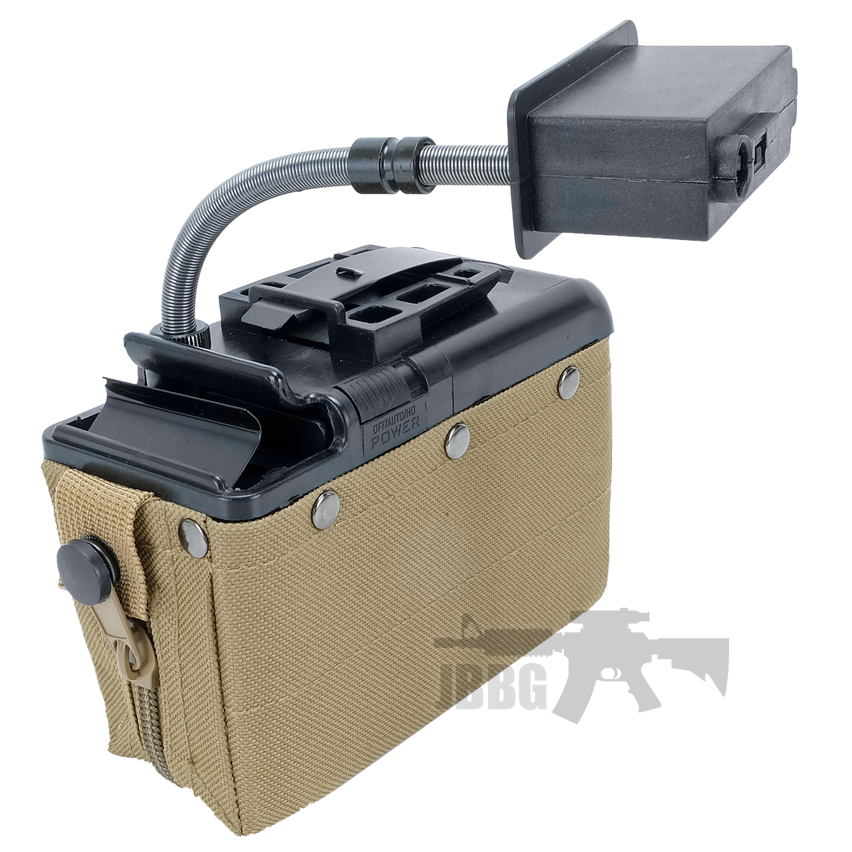 Classic Army M249 Drum Magazine 1200R Full Automatic Tan - Just BB Guns