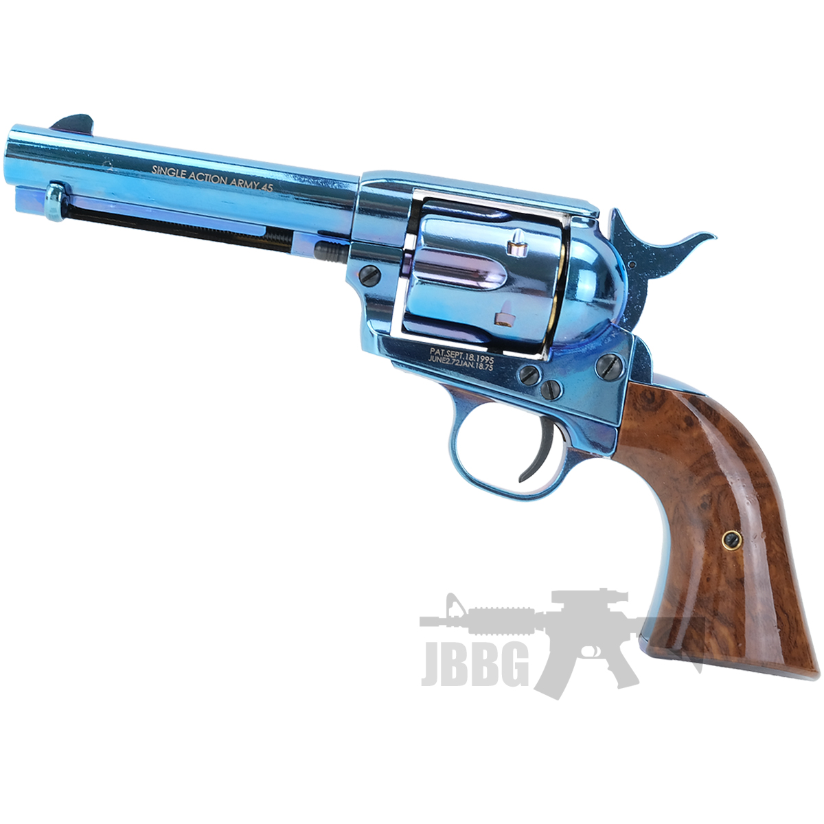 King Arms SAA .45 Peacemaker Airsoft Gas Revolver S V2 - Blue