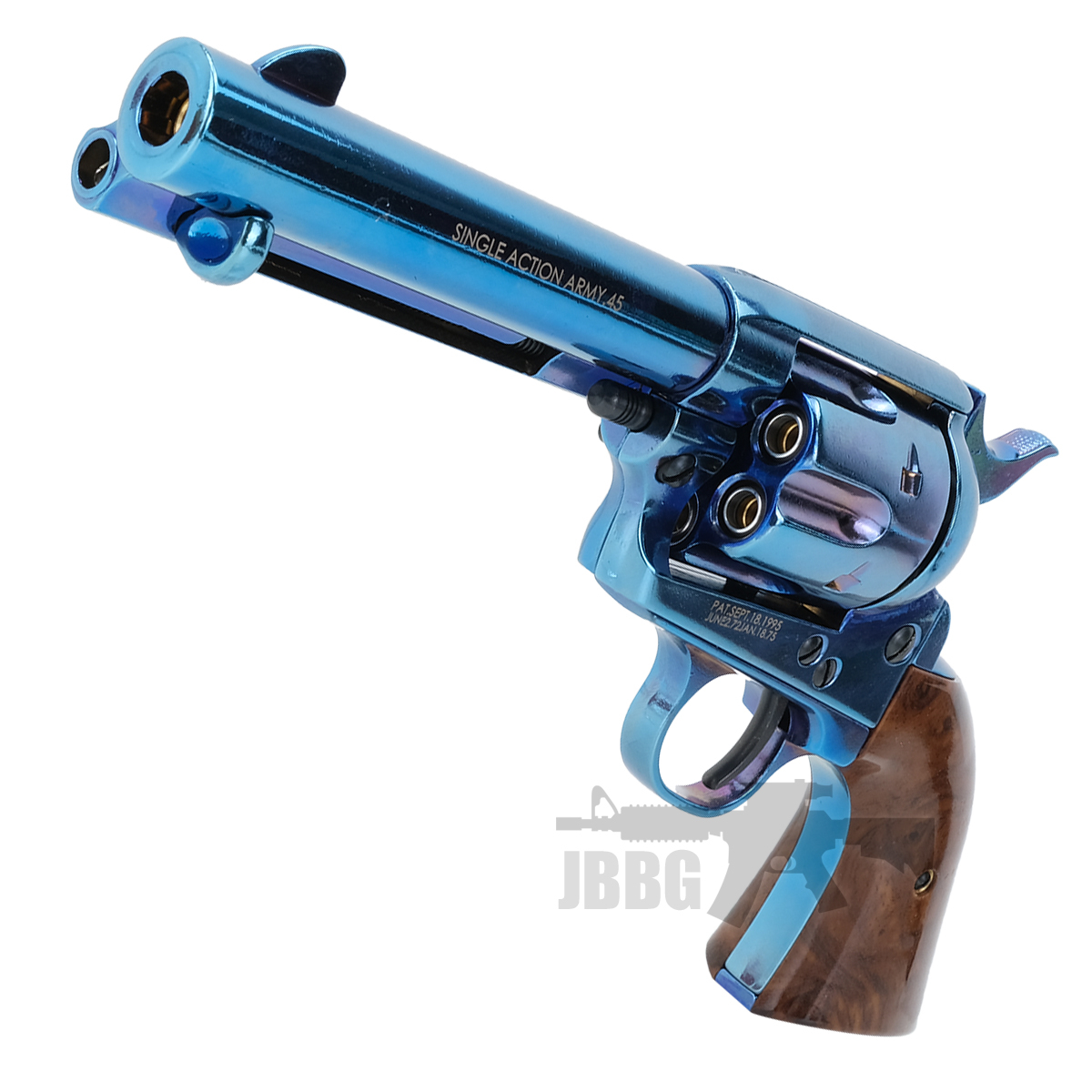 King Arms SAA .45 Peacemaker Airsoft Gas Revolver S V2 - Blue