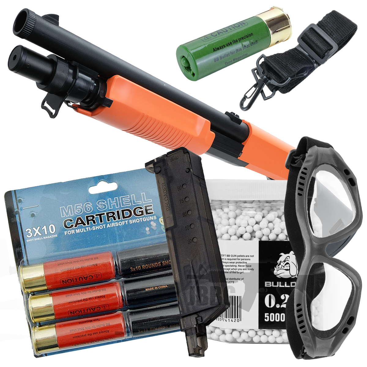 Bundle Offer M56A Airsoft Shotgun Set - Just BB Guns