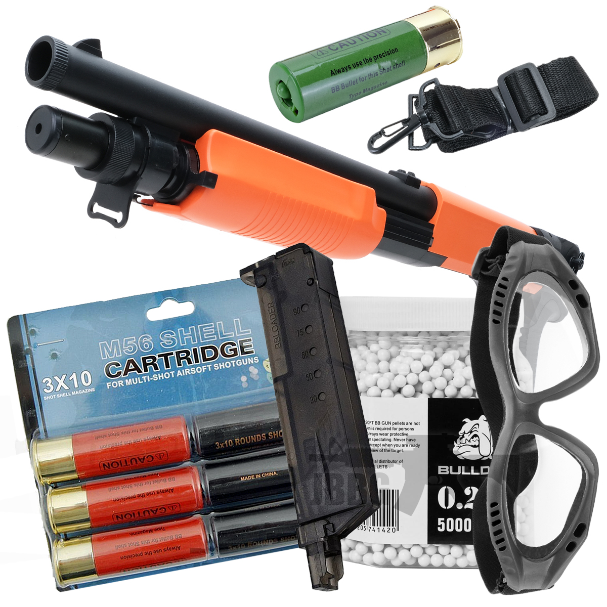 Bundle Offer M56B Airsoft Shotgun Set - Just BB Guns