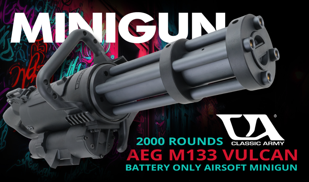 Classic Army M133 Mini Vulcan Rotating Multi-Barrel Airsoft Gun