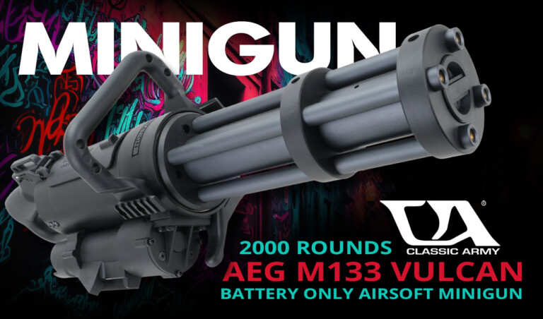 Classic Army M133 Mini Vulcan Rotating Multi-Barrel Airsoft Gun