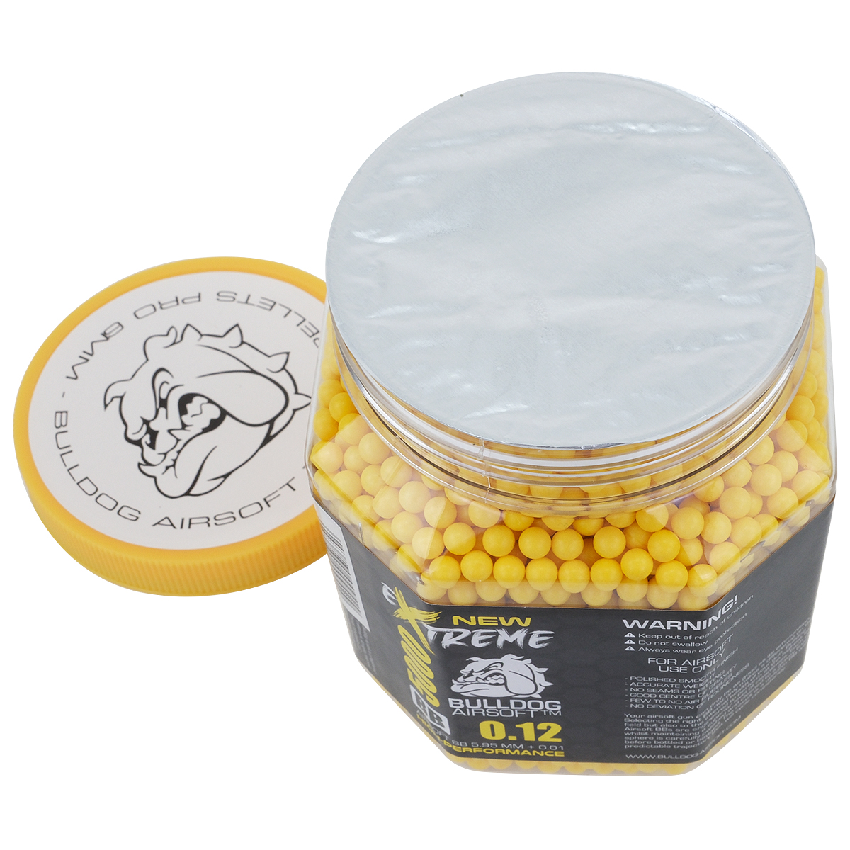 Extreme Bulldog 0.12g Yellow 5000 Airsoft BB Pellets (NEW)