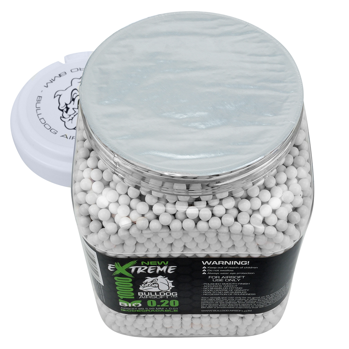 Extreme Bulldog 0.20g Bio 10000 Airsoft BB Pellets (NEW)