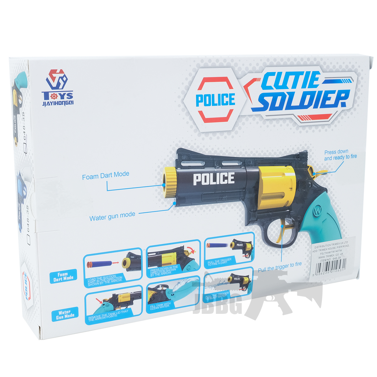 Trimex Revolver Foam Dart Gun and Water Pistol - Just BB Guns