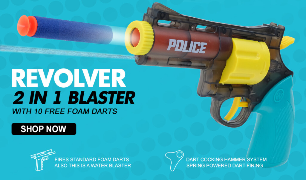 Trimex Revolver Foam Dart Gun and Water Pistol - Just BB Guns