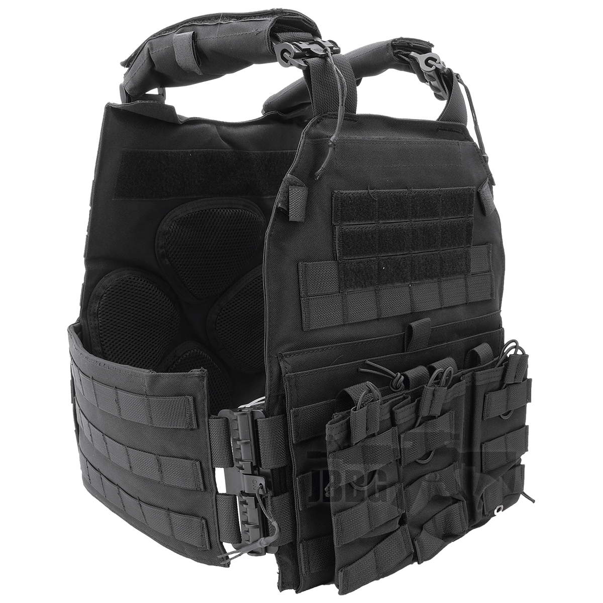 Trimex 0623-7 Plate Carrier Tactical Molle Vest Black - Just BB Guns