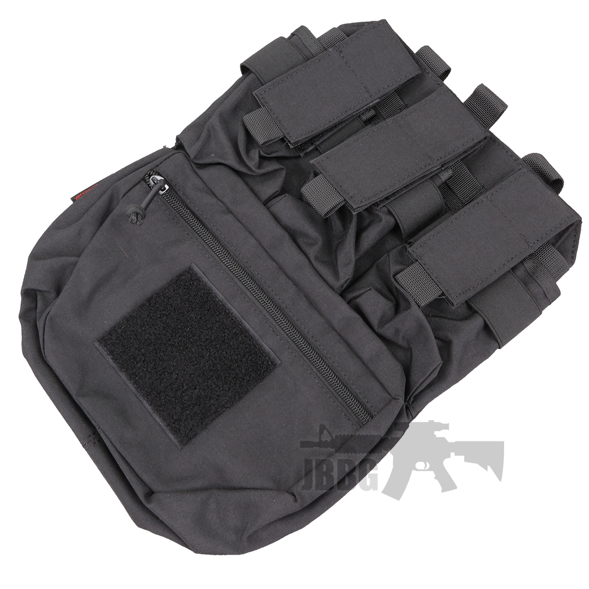 P095 Assault Back Panel Black for Plate Carrier Vest - Just BB Guns