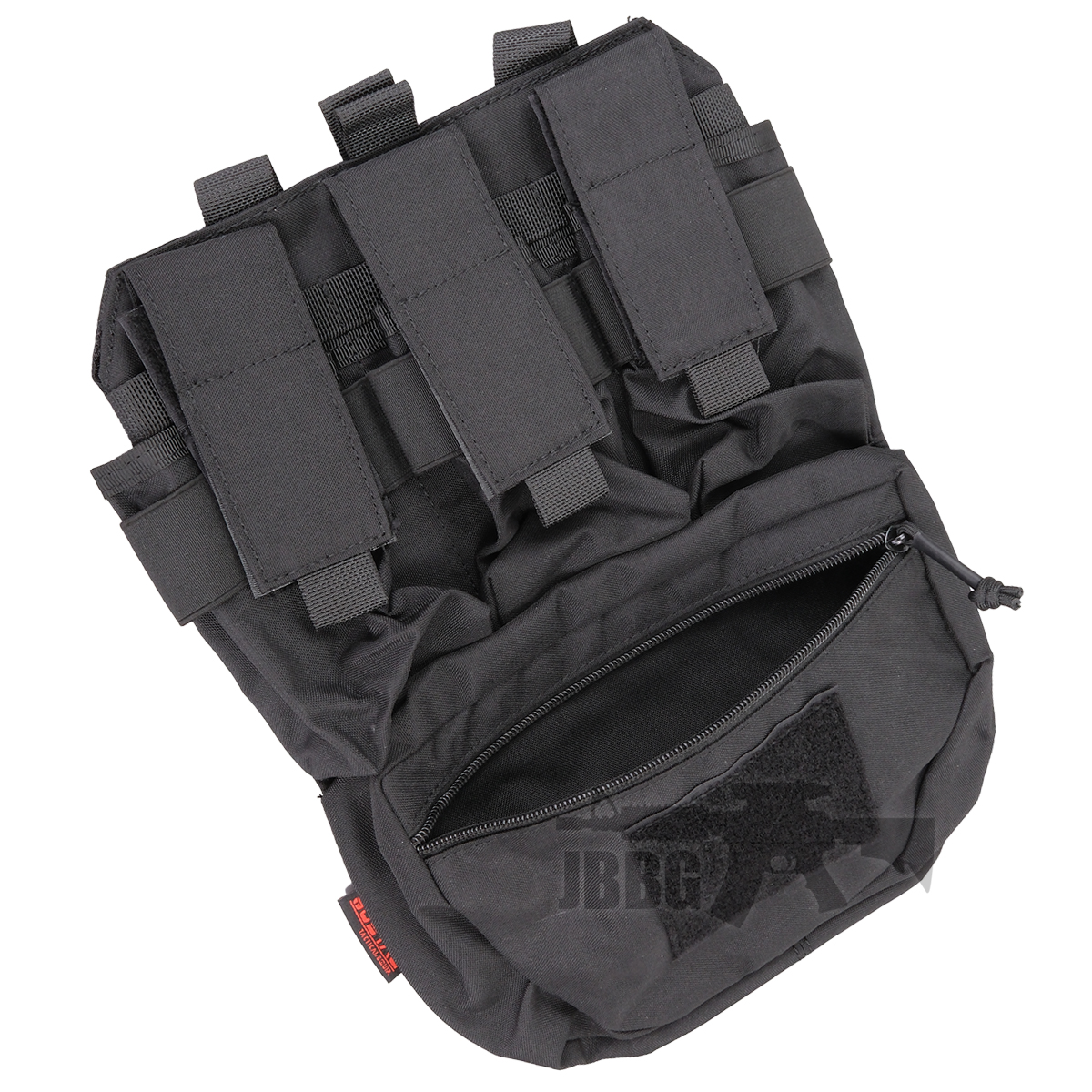 P095 Assault Back Panel Black for Plate Carrier Vest - Just BB Guns