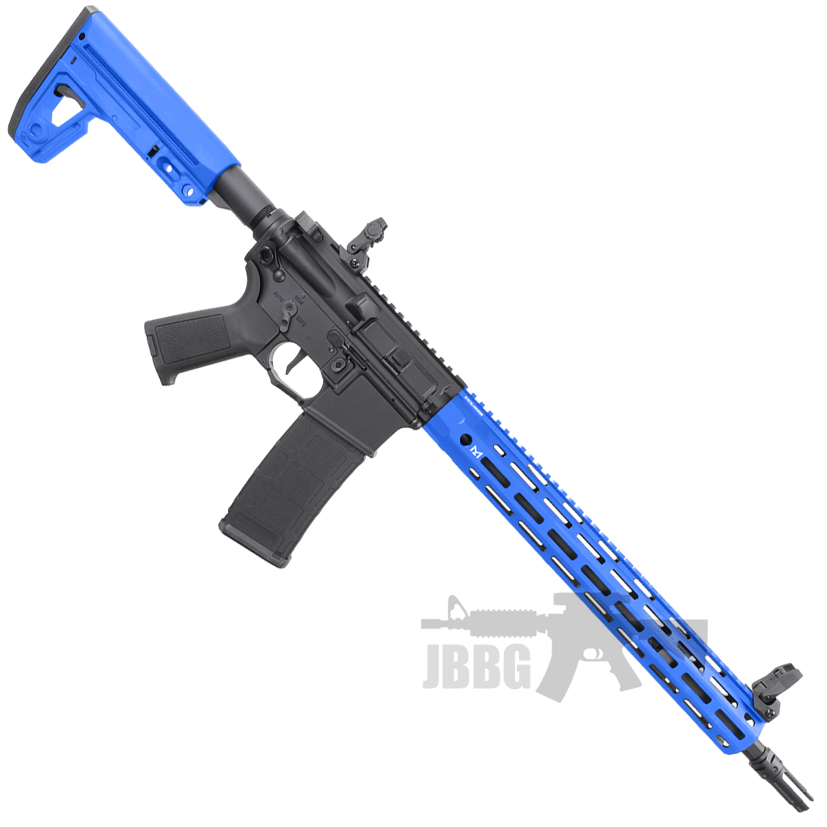 M906A 16 M-LOK M4 AR-15 Falcon Airsoft Gun Two-Tone Blu