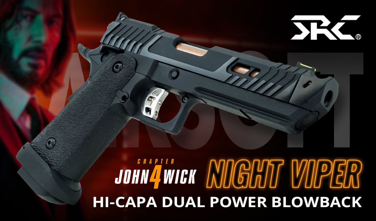 SRC Night Viper JW4 Hi-Capa Gas Airsoft Pistol - Just BB Guns