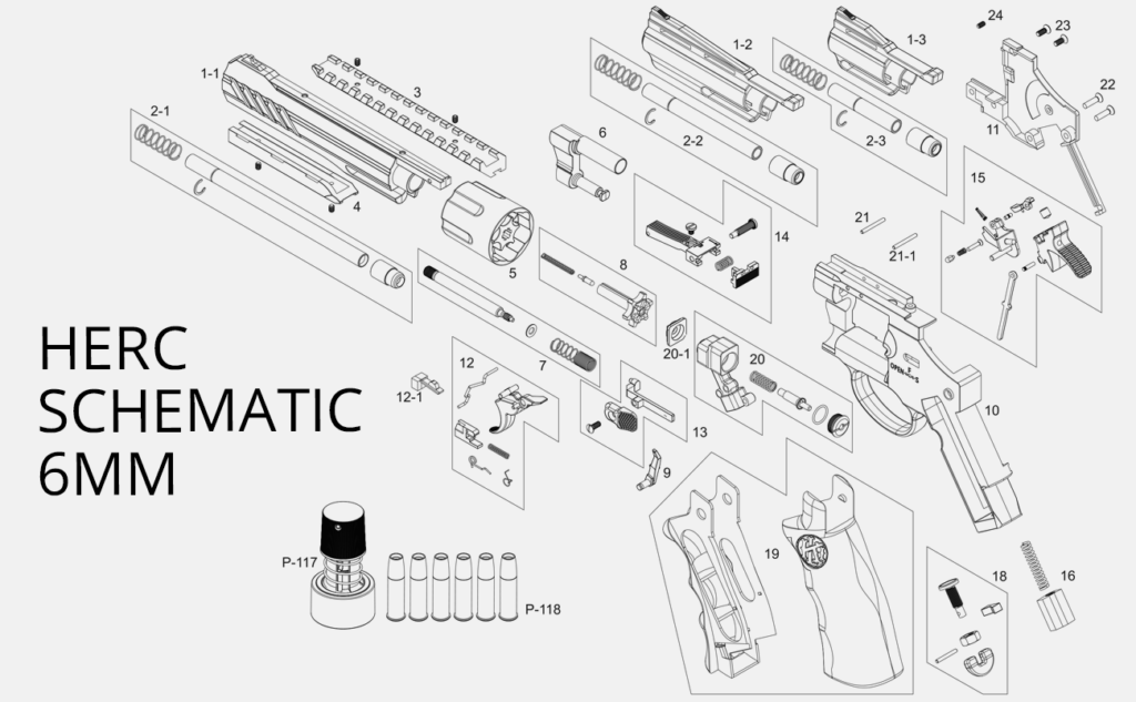 HERC SCHEMATIC 6MM - TITAN - Just BB Guns
