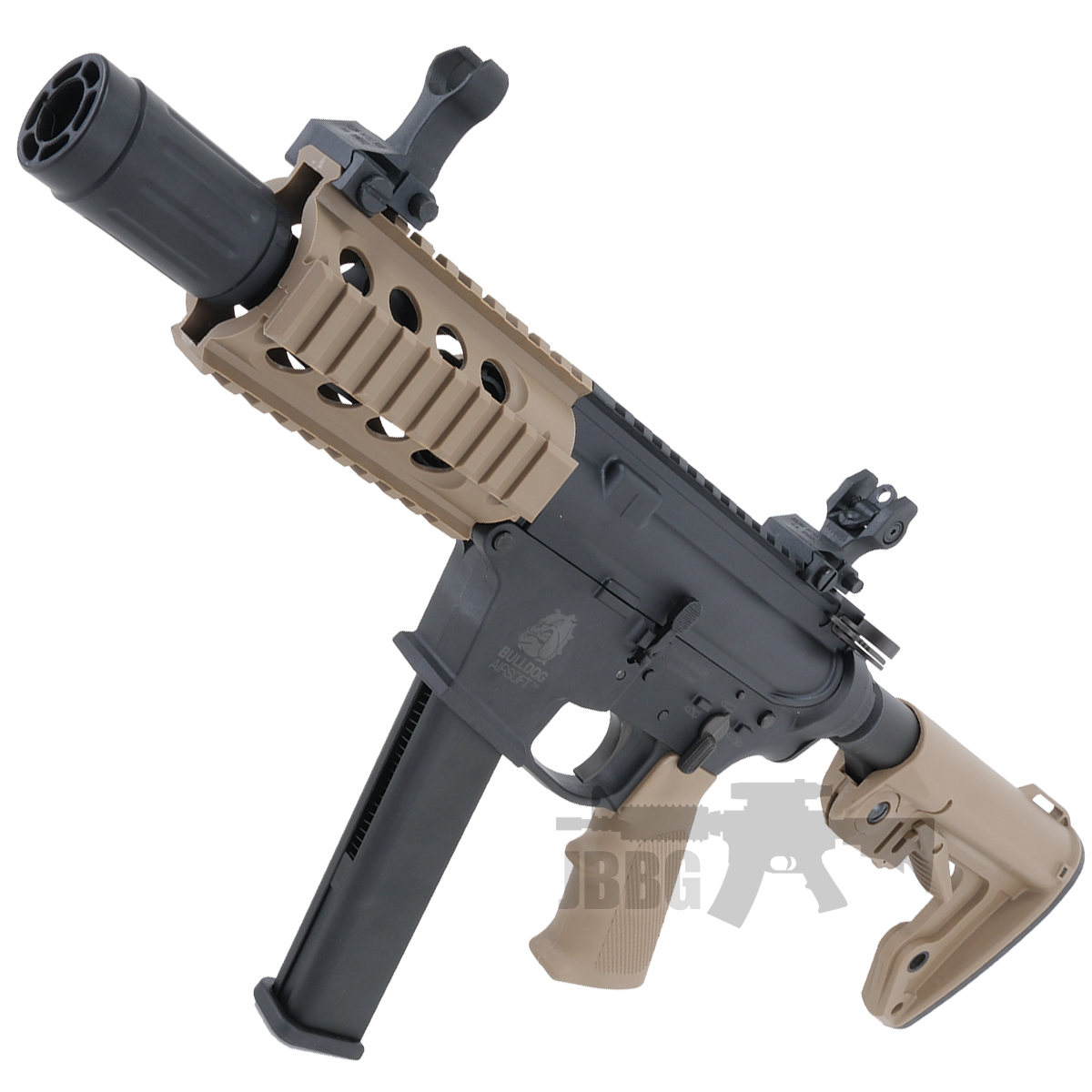 Bulldog TWS 9mm SBR Gas Blowback Lite Airsoft Gun Tan - Just BB Guns