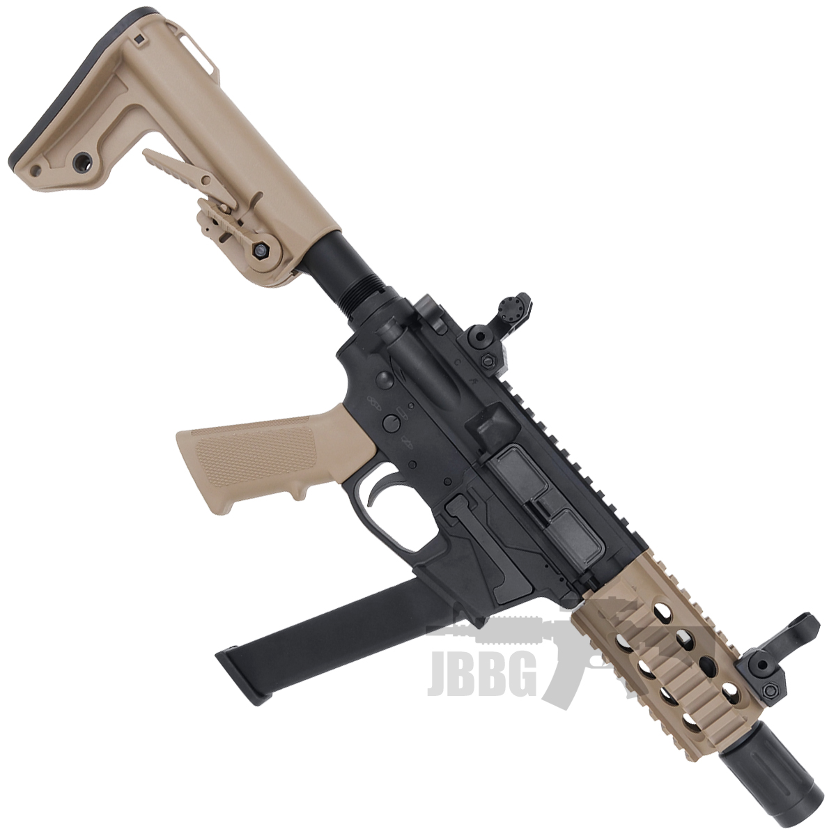 Bulldog TWS 9mm SBR Gas Blowback Lite Airsoft Gun Tan - Just BB Guns