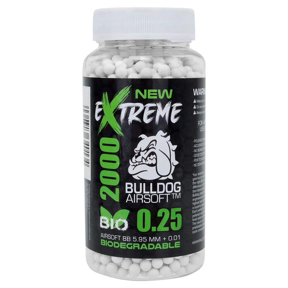 Extreme Bulldog 0.25g Bio 2000 Airsoft BB Pellets (NEW)