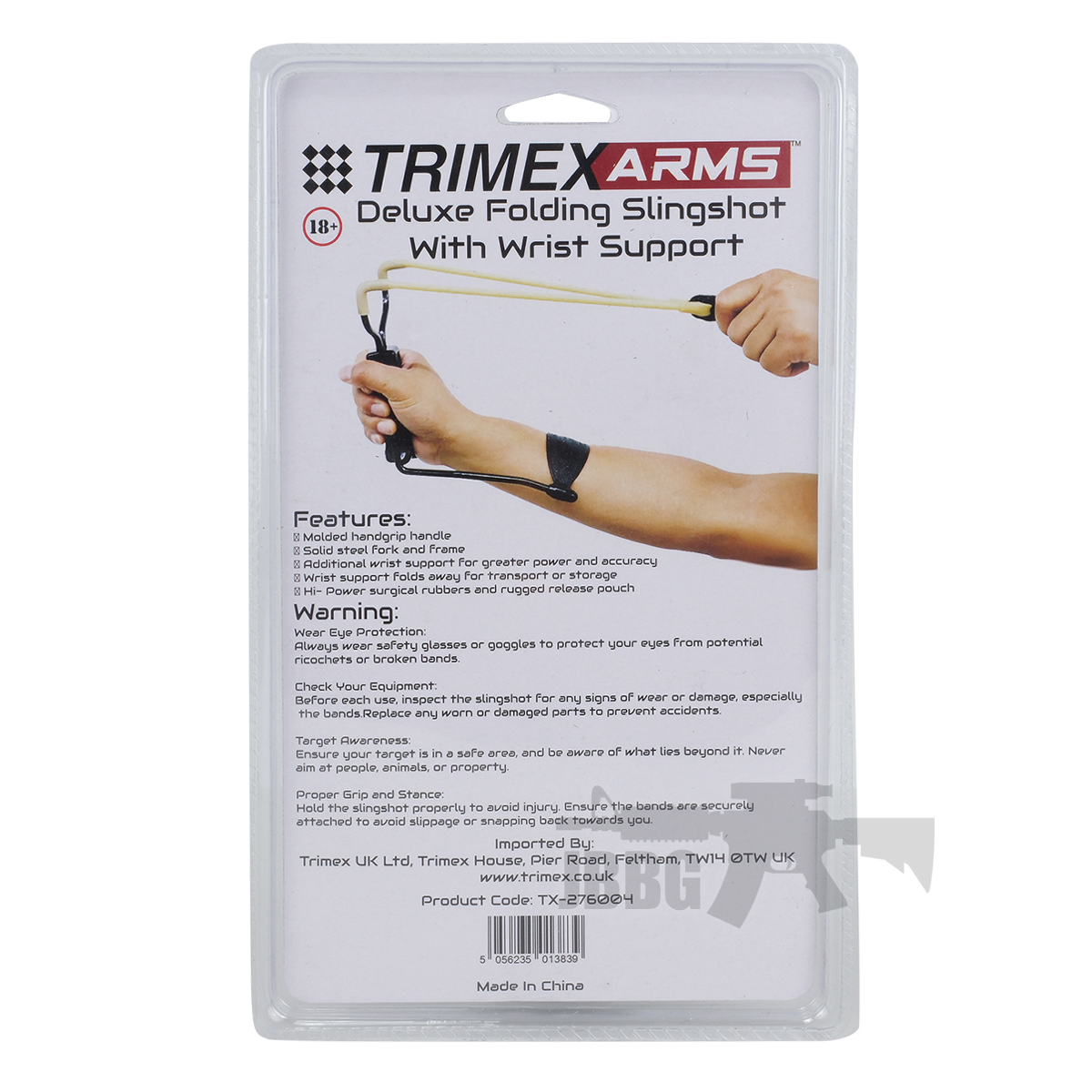 Trimex Arms Deluxe Folding Slingshot With Wrist Support - Just BB Guns