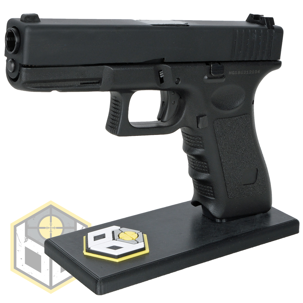 Glock Pistol Stand Black with BD Logo - Just BB Guns