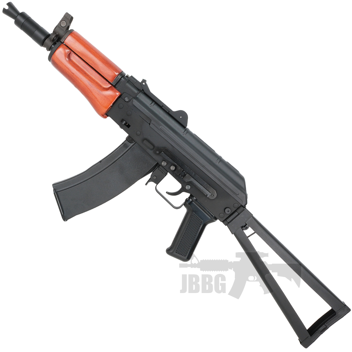 SR AK47U Gas Blowback Airsoft Rifle, Blue Two-Tone - Just BB Guns