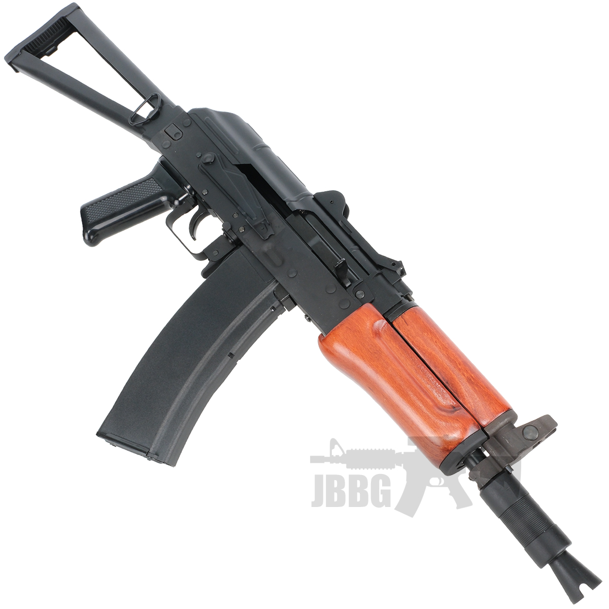 SR AK47U Gas Blowback Airsoft Rifle, Blue Two-Tone - Just BB Guns