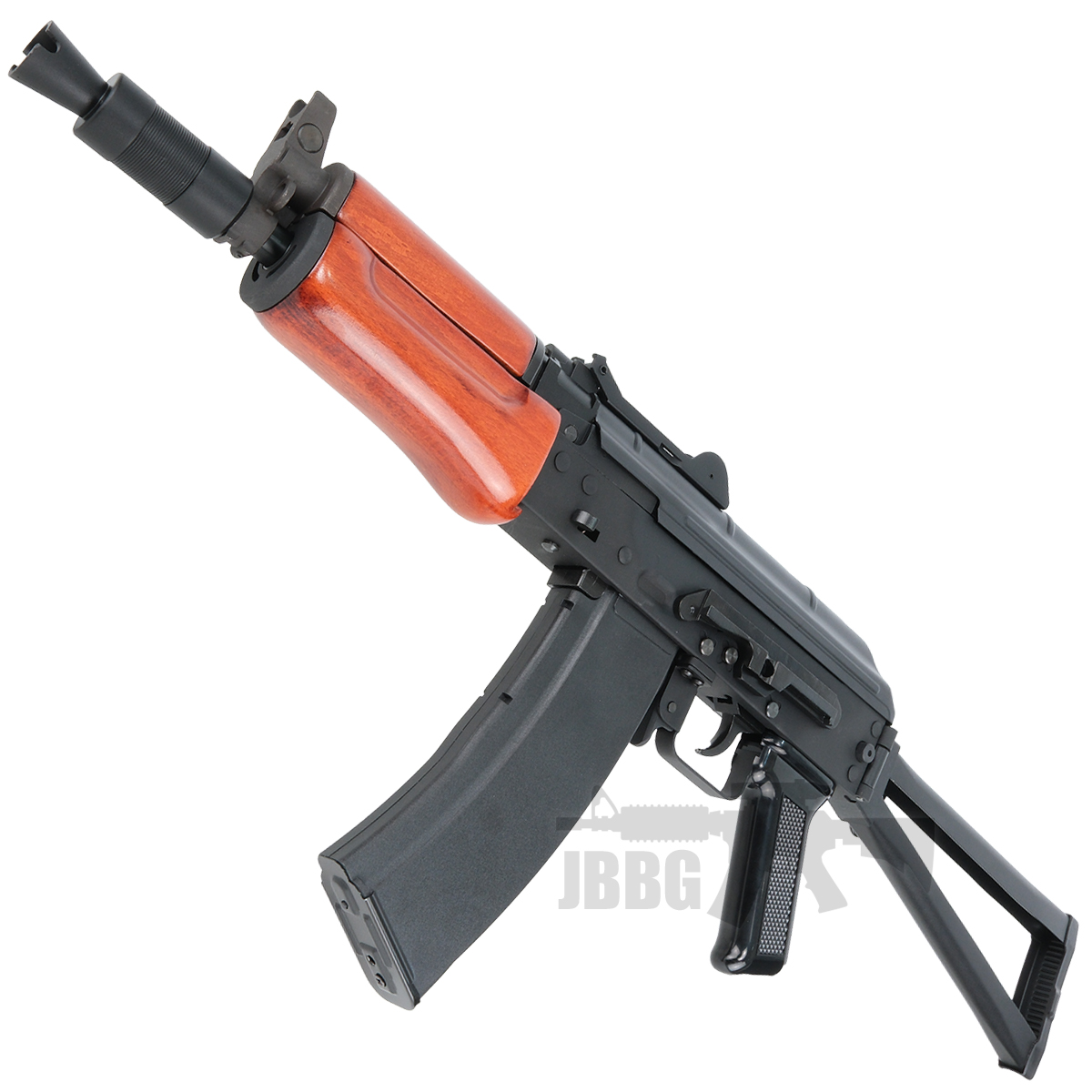 SR AK47U Gas Blowback Airsoft Rifle, Blue Two-Tone - Just BB Guns