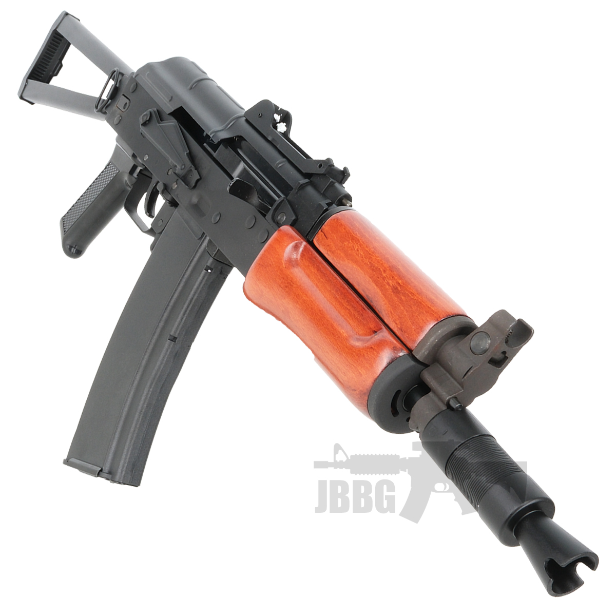 SR AK47U Gas Blowback Airsoft Rifle, Blue Two-Tone - Just BB Guns