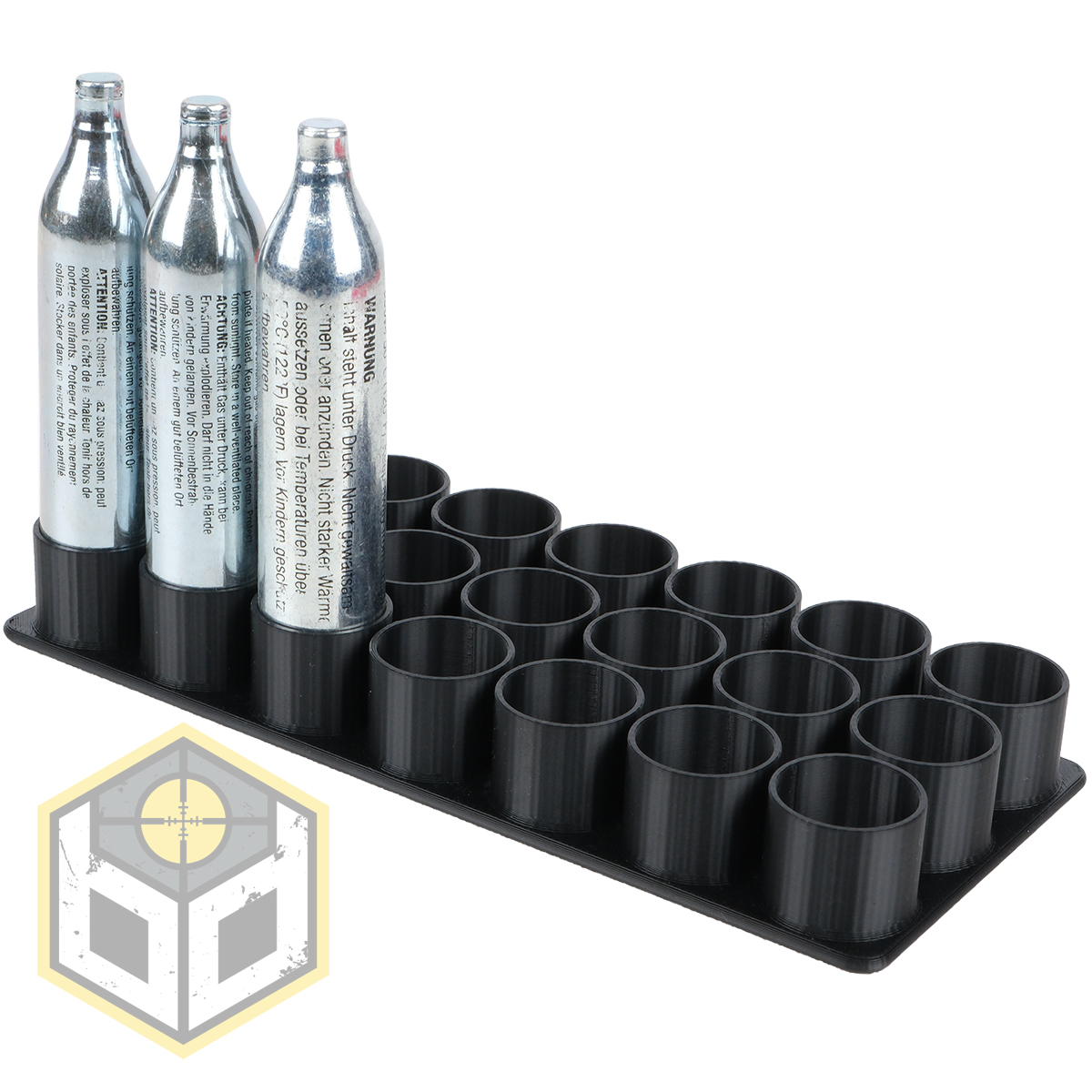 12G Co2 Capsule 21 Cartridge Storage Black - Just BB Guns
