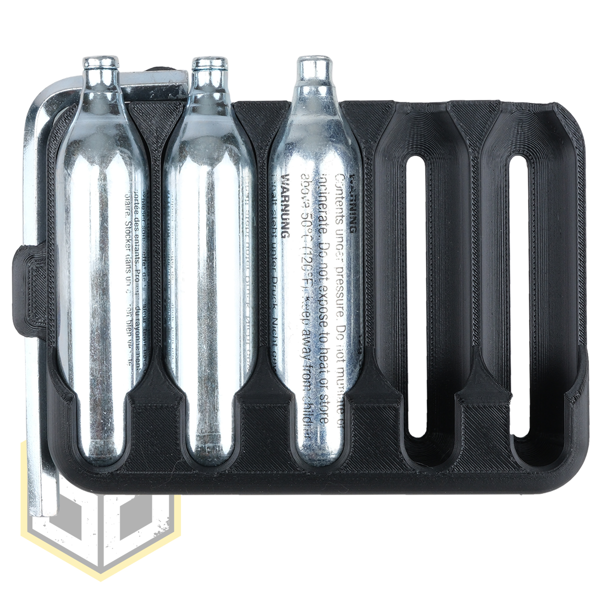 12g Co2 Cartridge and Hex Key Holder Black 5 (CO5B) - Just BB Guns