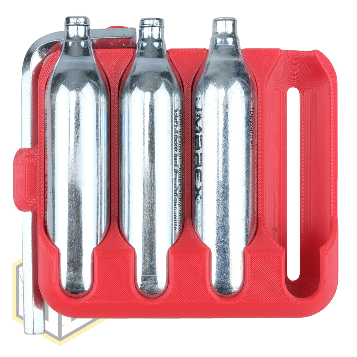 12g Co2 Cartridge and Hex Key Holder Red 4 - Just BB Guns