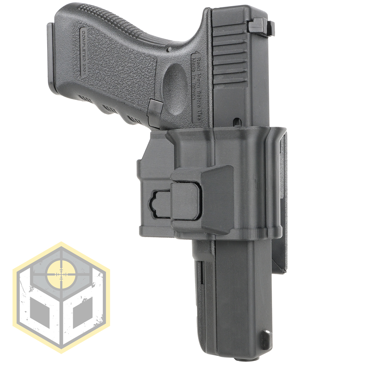 Glock Fast Release Pistol Holster with Trigger Lock and Molle
