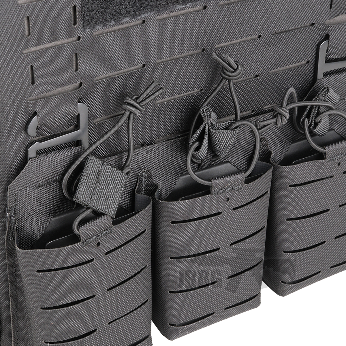 Tactical Plate Carrier Vest, Quick Release MOLLE Laser Cut Black