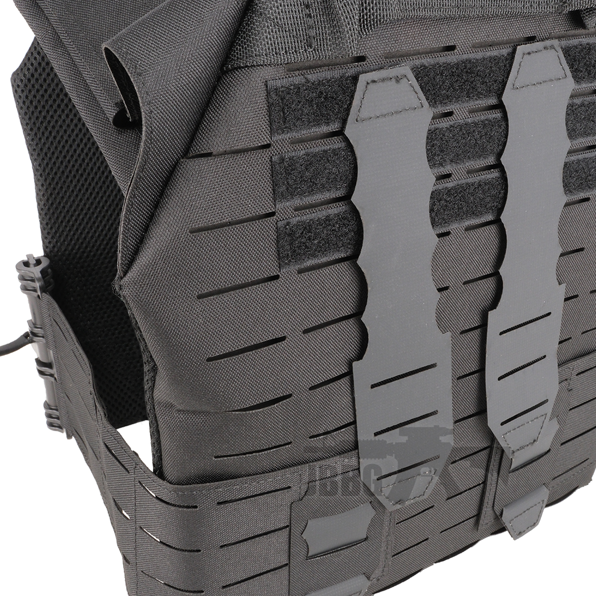 Tactical Plate Carrier Vest, Quick Release MOLLE Laser Cut Black