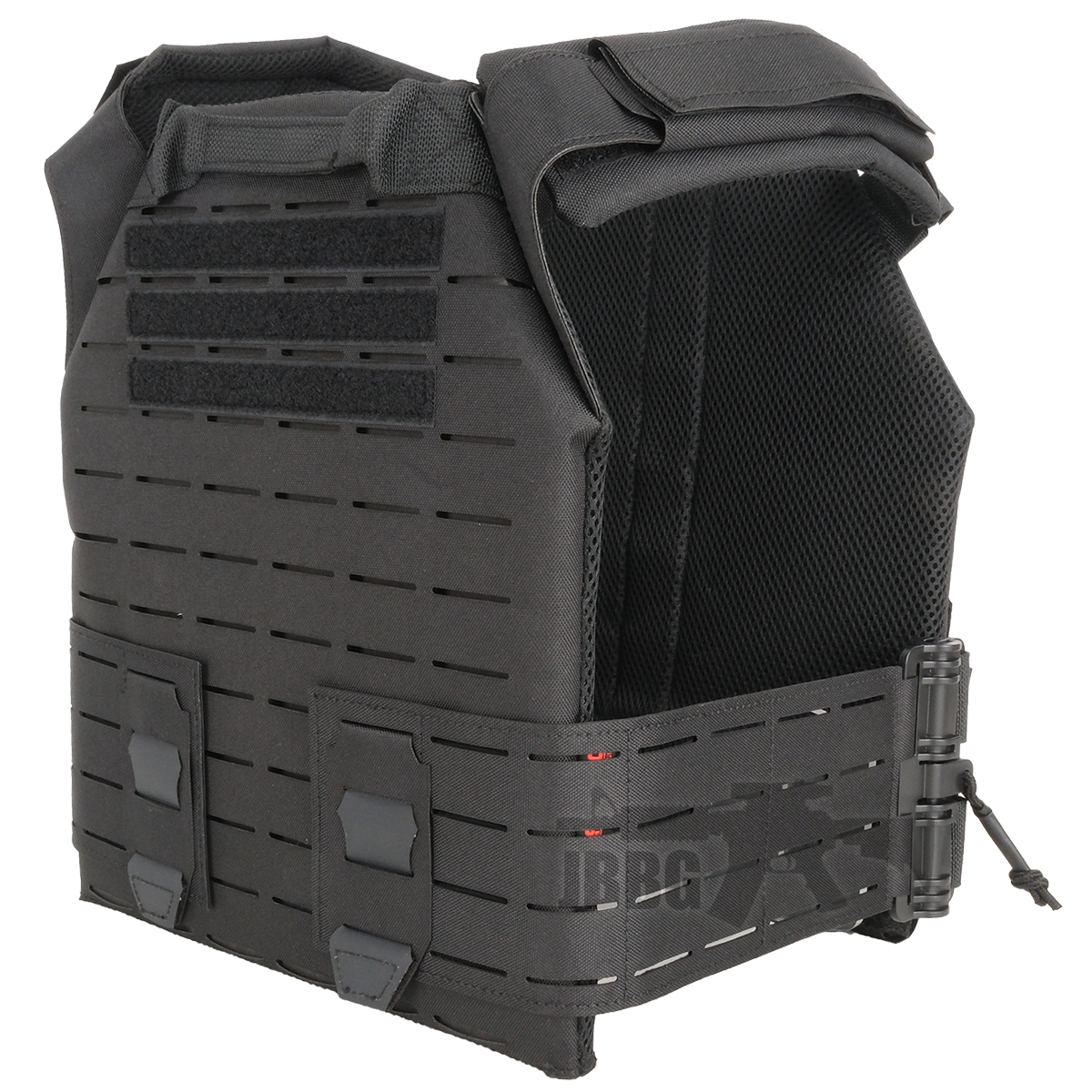 Tactical Plate Carrier Vest, Quick Release MOLLE Laser Cut Black