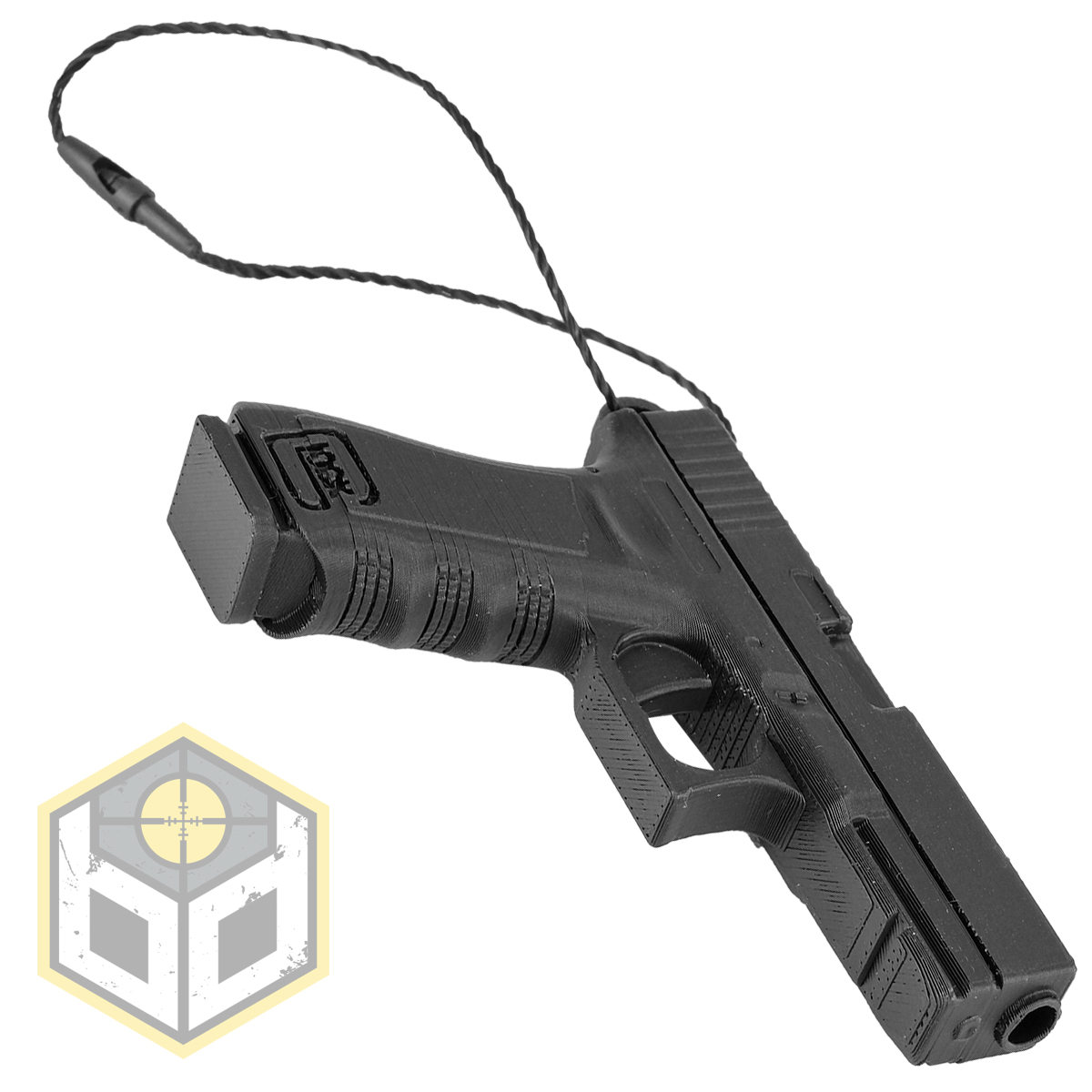 Glock 19 Gen5 Pistol Christmas Tree Decoration Black - Just BB Guns