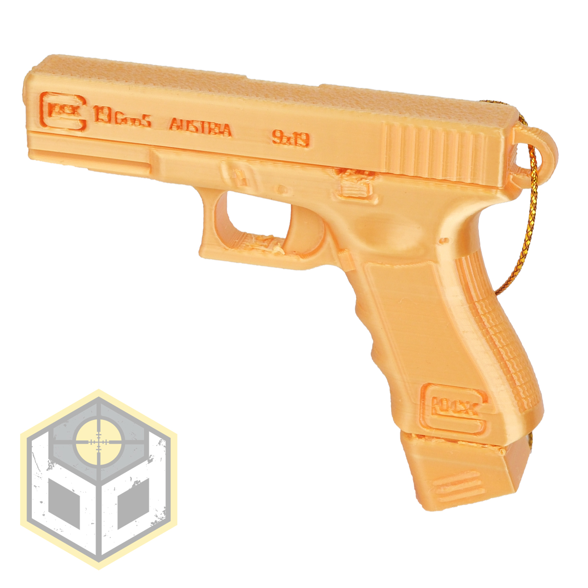 Glock 19 Gen5 EX Mag Pistol Christmas Tree Decoration Gold - Just BB Guns