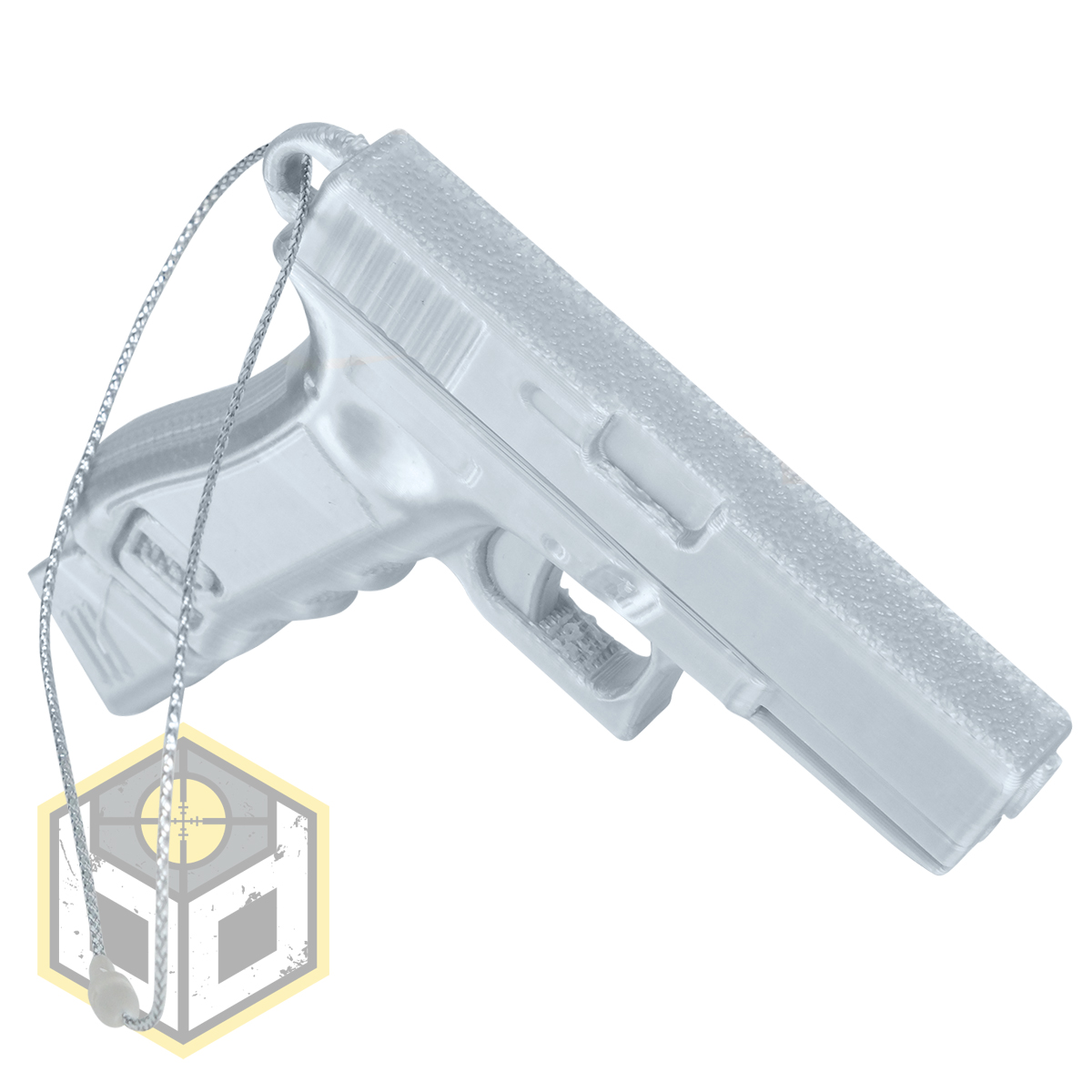 Glock 19 Gen5 EX Mag Pistol Christmas Tree Decoration Silver - Just BB Guns