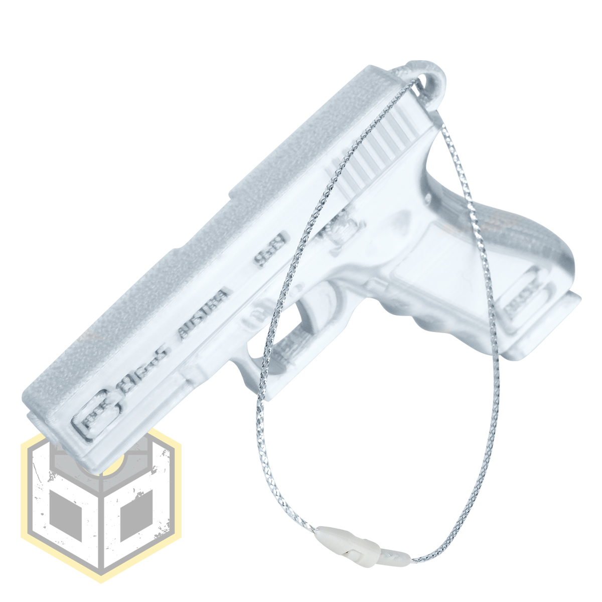 Glock 19 Gen5 Pistol Christmas Tree Decoration Silver - Just BB Guns