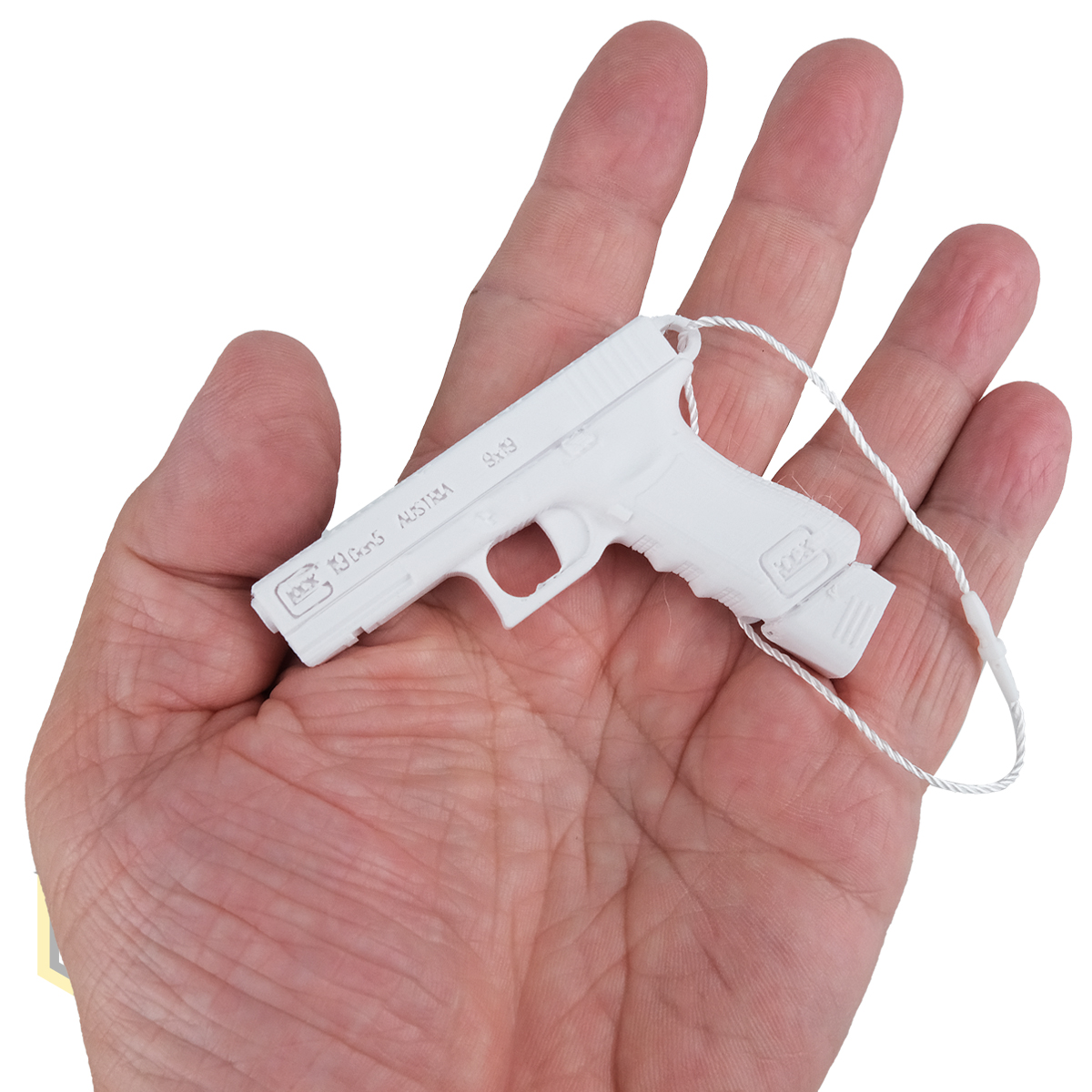 Glock 19 Gen5 EX Mag Pistol Christmas Tree Decoration White - Just BB Guns