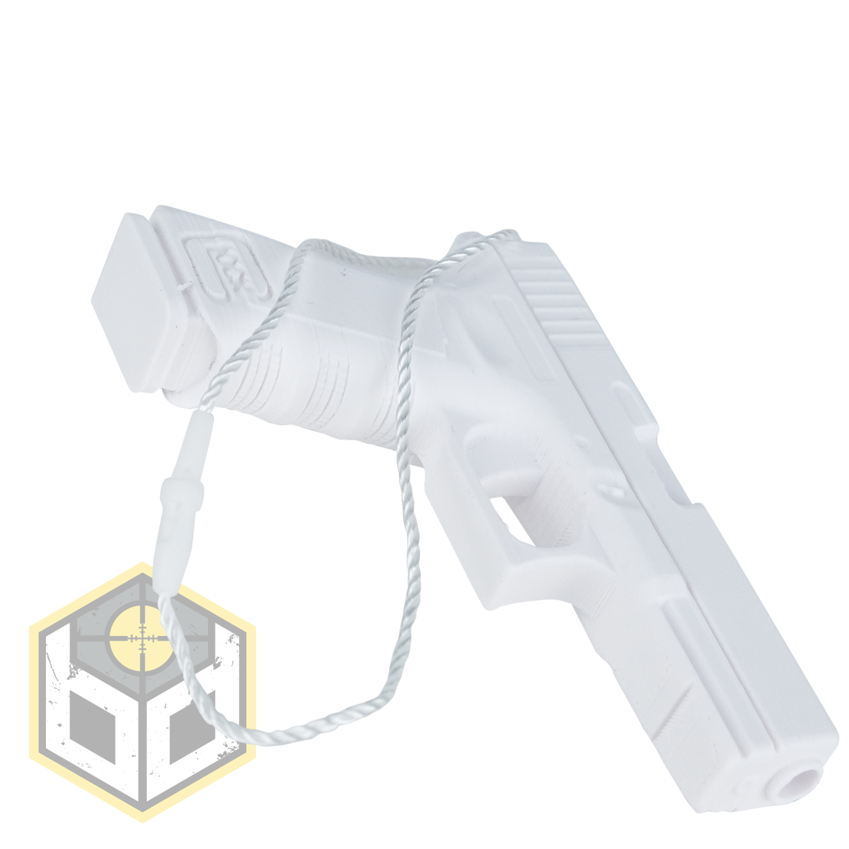 Glock 19 Gen5 Pistol Christmas Tree Decoration White - Just BB Guns