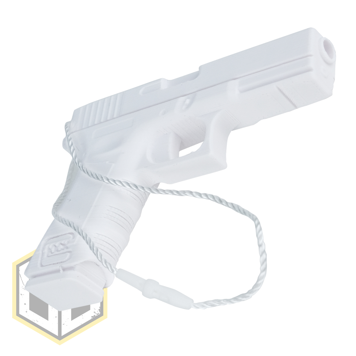 Glock 19 Gen5 Pistol Christmas Tree Decoration White - Just BB Guns