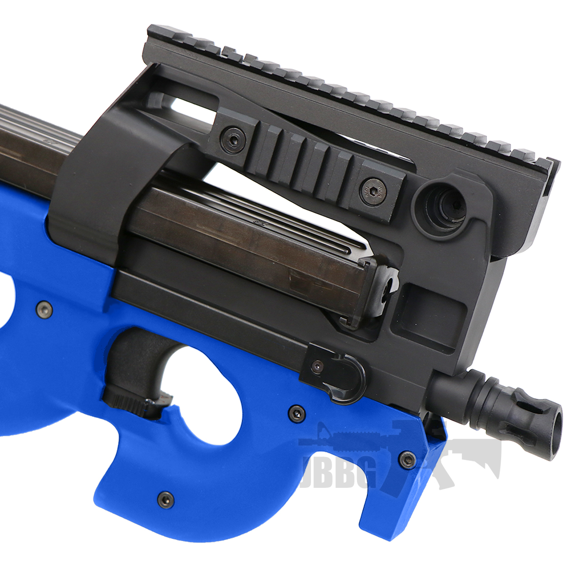 King Arms M3 Tactical P90 AEG Airsoft Gun Two-Tone Blue - Just BB Guns