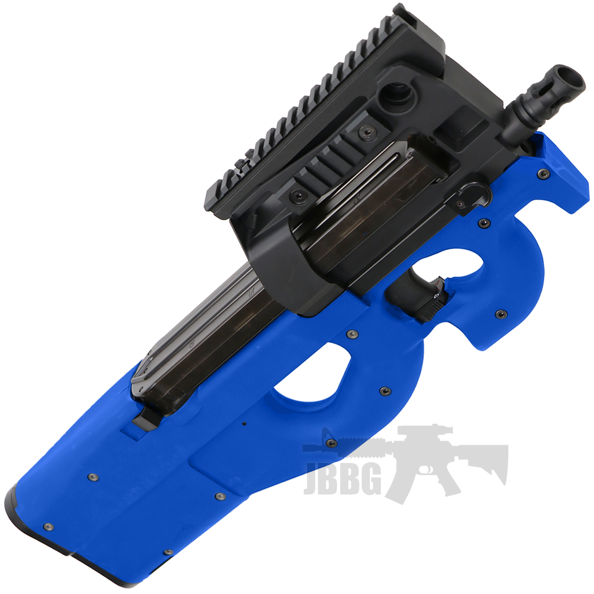 King Arms M3 Tactical P90 AEG Airsoft Gun Two-Tone Blue - Just BB Guns