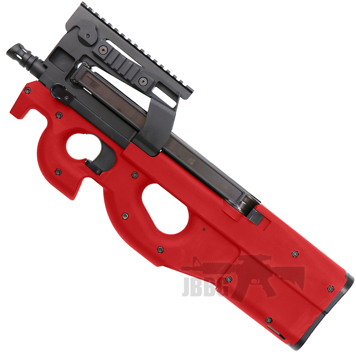 King Arms M3 Tactical P90 AEG Airsoft Gun Two-Tone Red - Just BB Guns