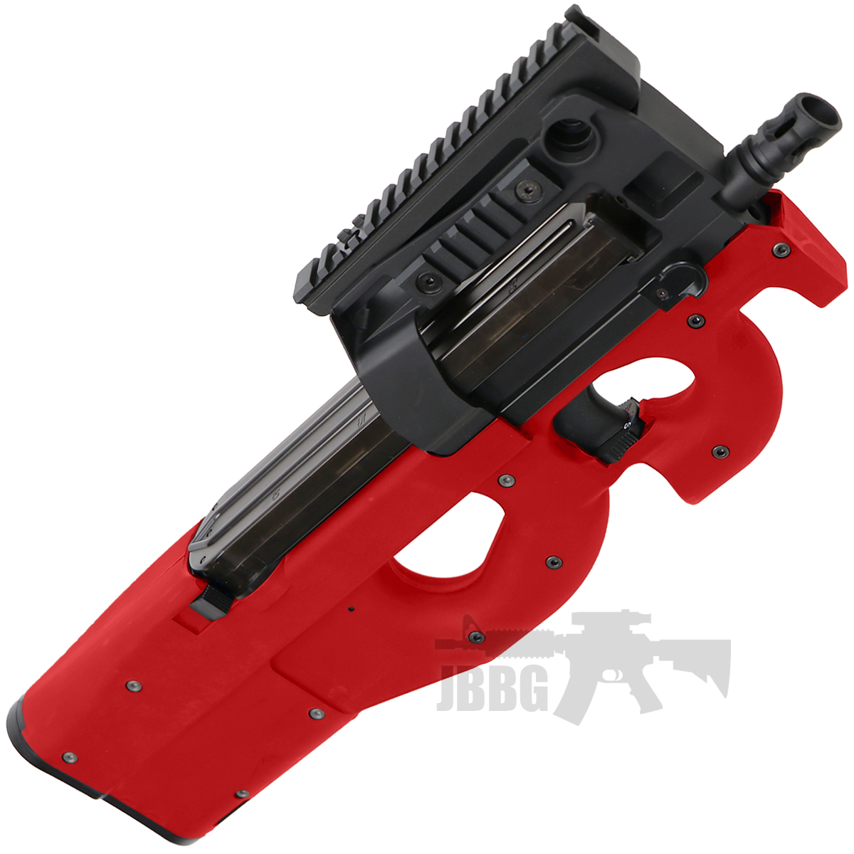 King Arms M3 Tactical P90 AEG Airsoft Gun Two-Tone Red - Just BB Guns