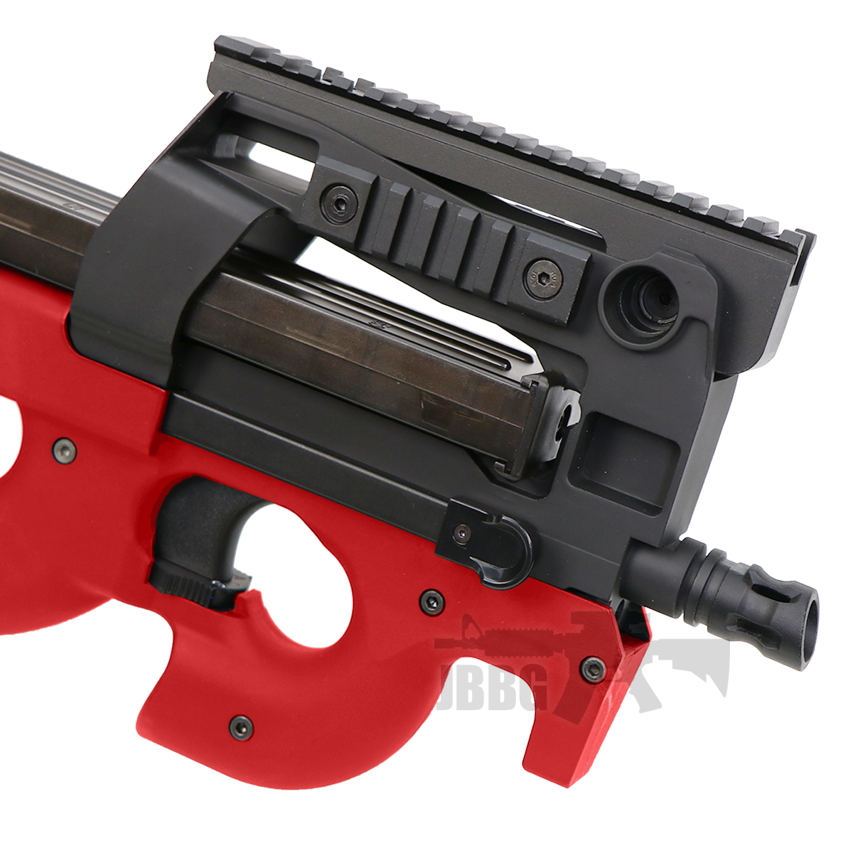 King Arms M3 Tactical P90 AEG Airsoft Gun Two-Tone Red - Just BB Guns