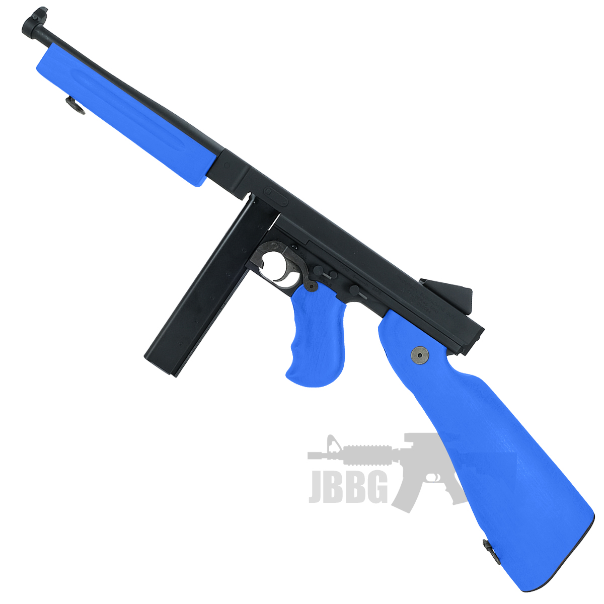 Thompson M1A1 Military Real Wood AEG Airsoft Gun Blue