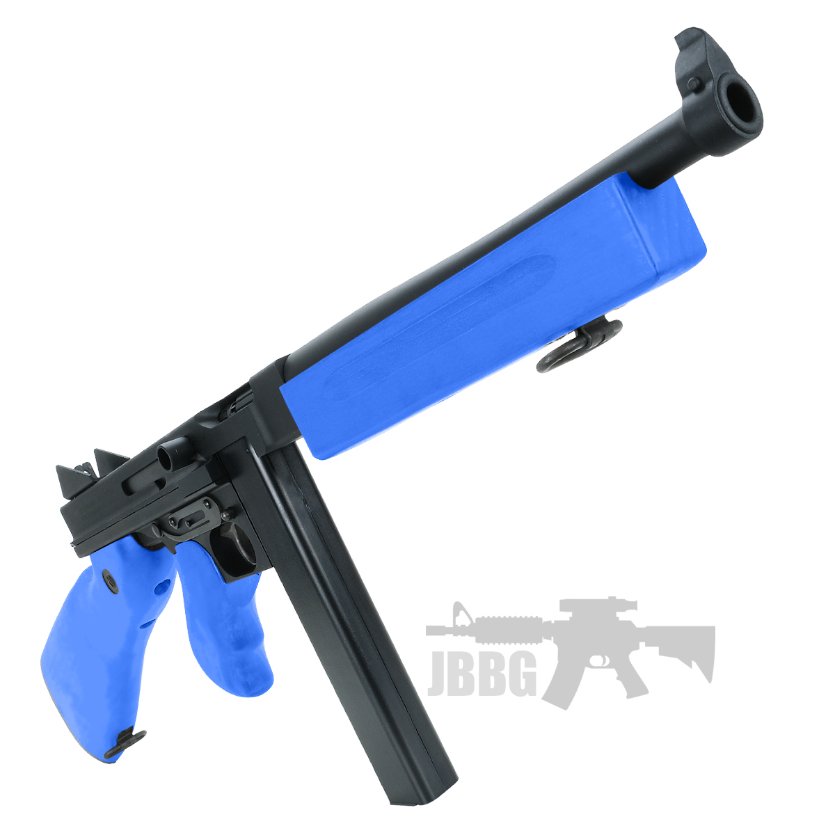 Thompson M1A1 Military Real Wood AEG Airsoft Gun Blue